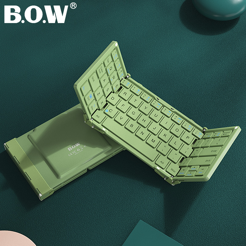 HB066 Slim Folding Wireless Three Bluetooth Keyboard, Folding Keyboard ...